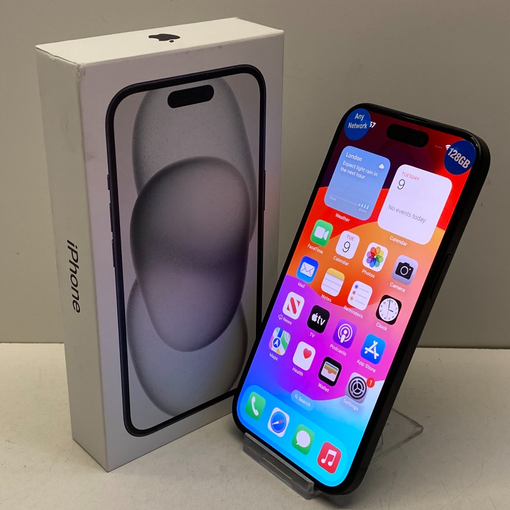 Pre-owned Apple iPhone 15 Unlocked Model A3090 128GB in Black Boxed ...